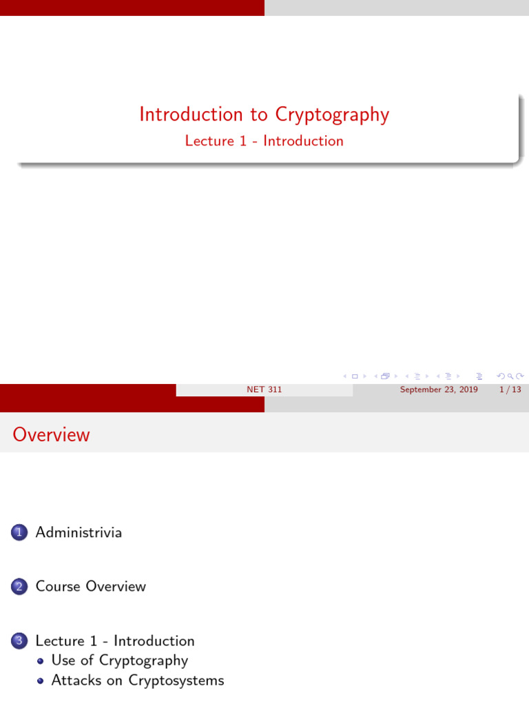 Intro To Crypto Graphy | PDF | Cryptography | Public Key Cryptography
