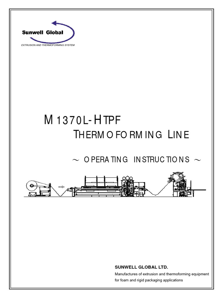 Termoformadora de Bandeja SunWell M1370L-HTPF | PDF