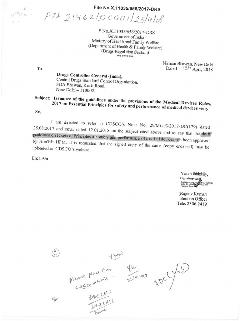 IMDR 2017 Guidelines On Essential Principles For Safety and Performance ...