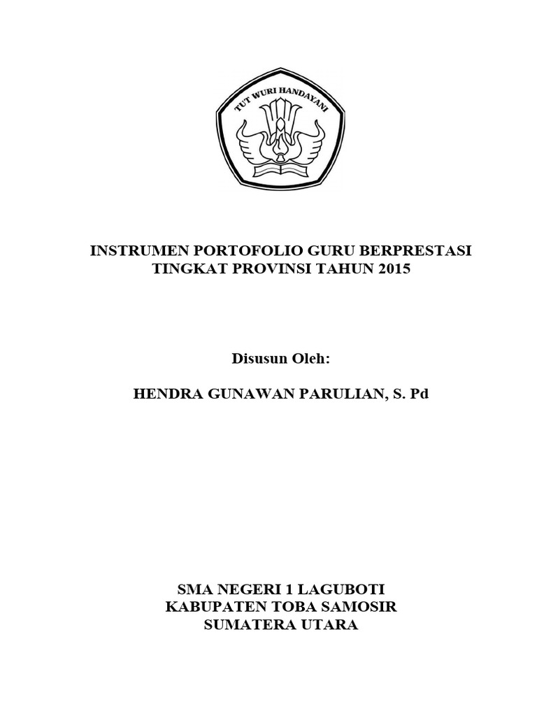 Instrumen Portofolio Guru Berprestasi | PDF