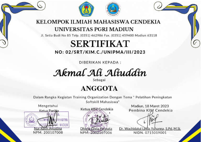 Anggota Akmal Ali Aliuddin | PDF