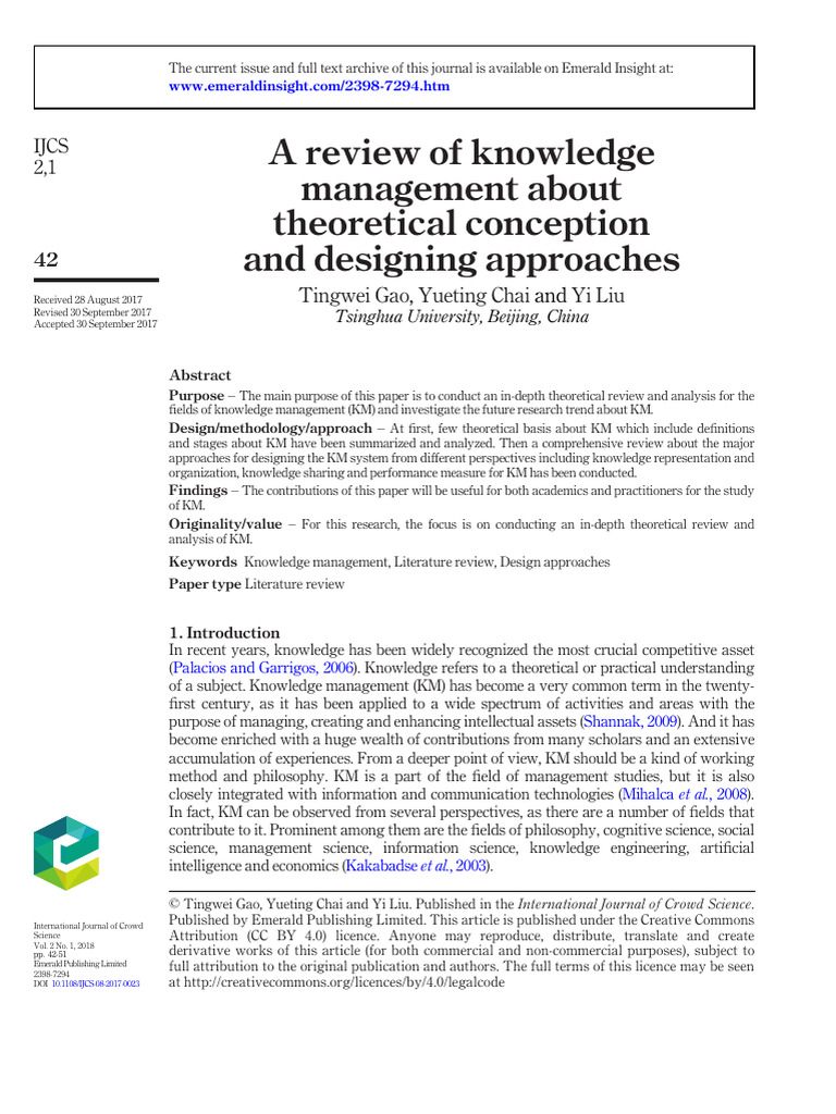 A Review of Knowledge Management | PDF