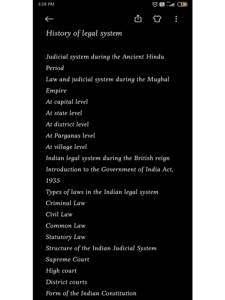 History of India Legal System PDF | PDF