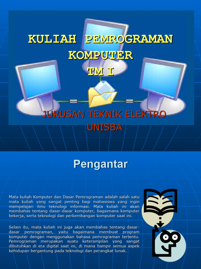 KULIAH PEMROGRAMAN KOMPUTER Slide 1 | PDF | Komputer