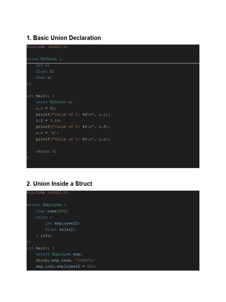 30 Union Programs | PDF