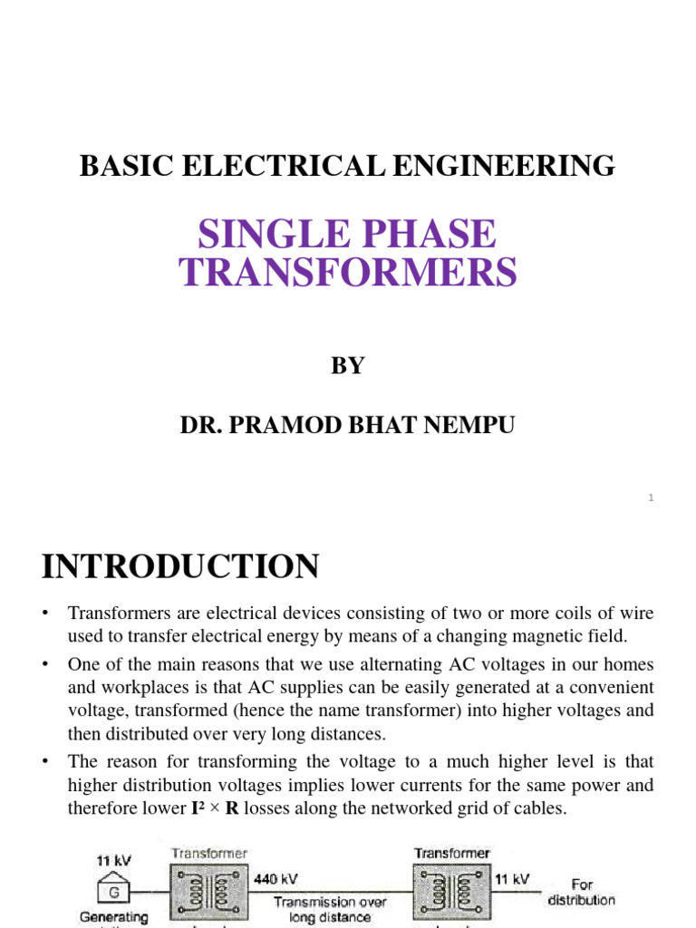 Single Phase Transformers | PDF | Transformer | Inductor