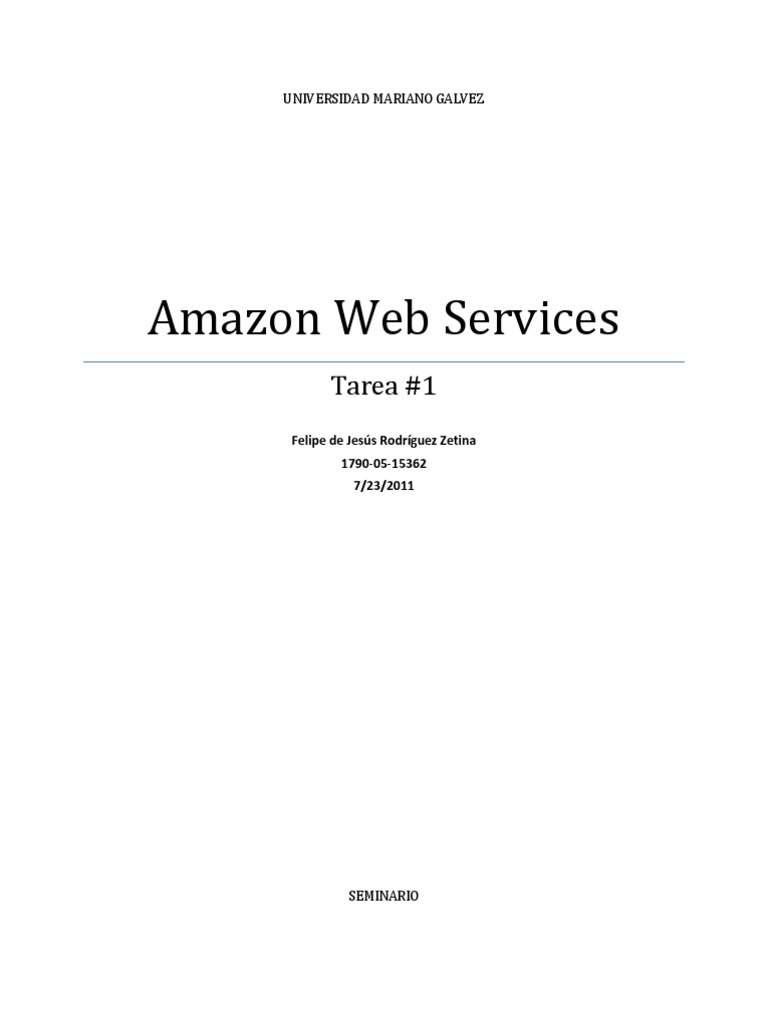 Amazon Web Services | PDF | Servicios web de Amazon | Computación en la ...