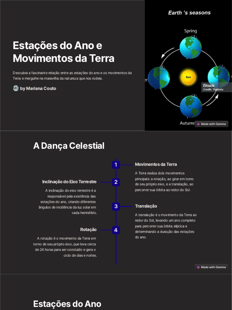 Estacoes Do Ano e Movimentos Da Terra | PDF | Outono | Terra