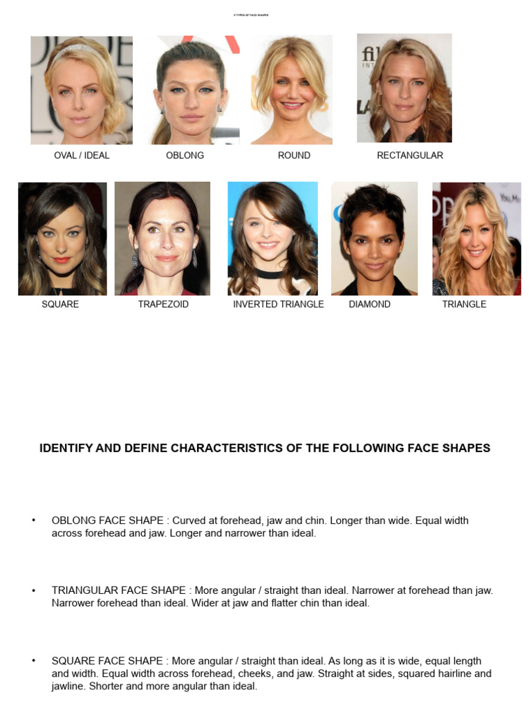 9 Types of Face Shapes | PDF