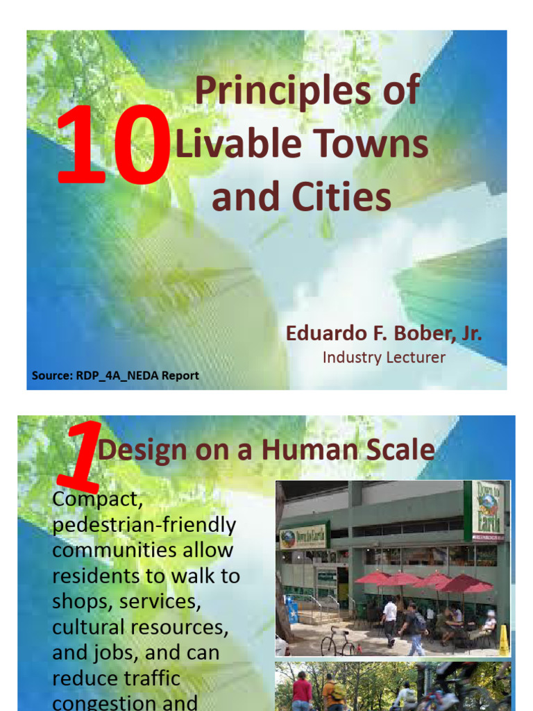 10 Principles of Livable Towns | PDF | Urban Sprawl | Urbanization