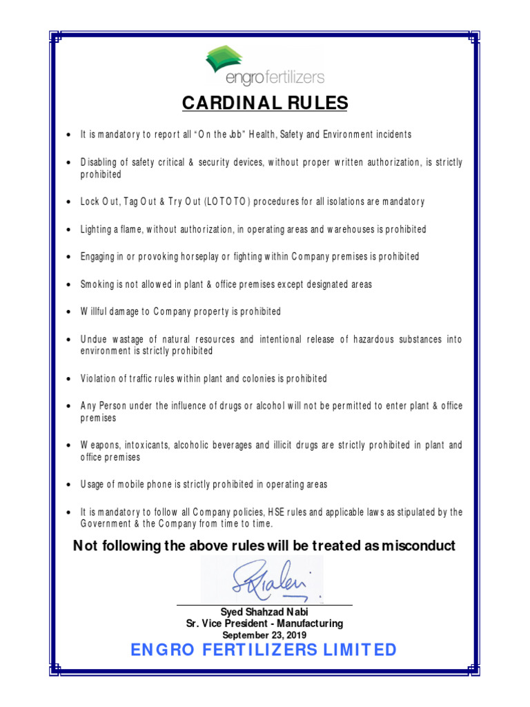 Cardinal Rules | PDF
