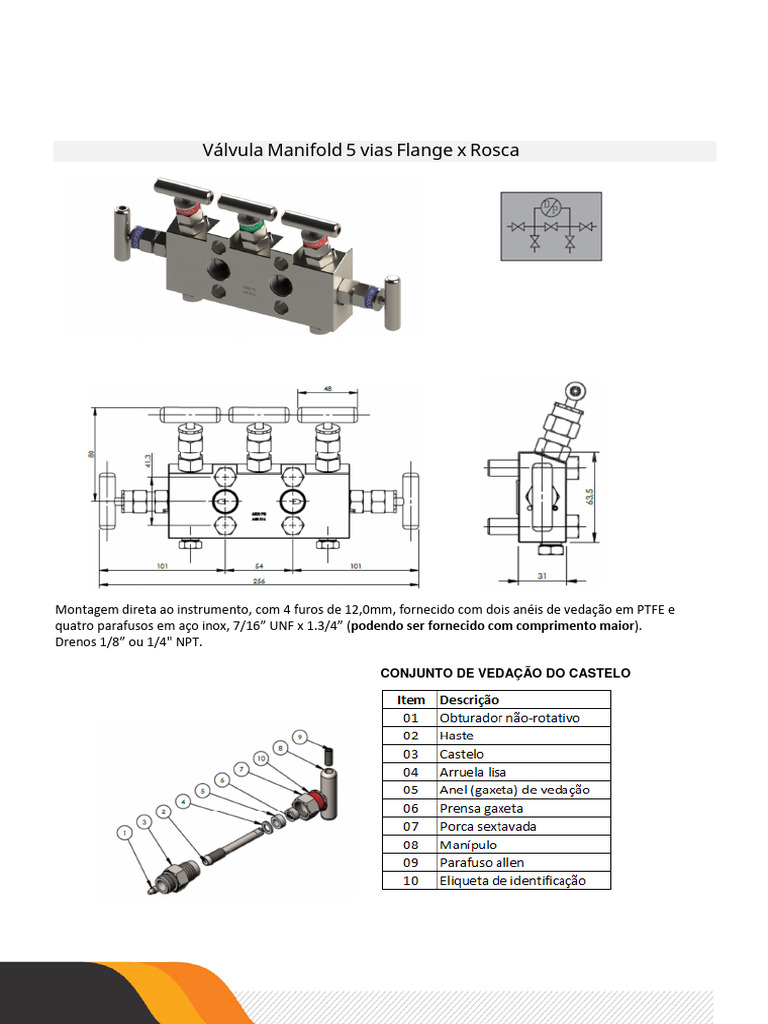 Catálogo Manifold 5 Vias Modelo Y | PDF