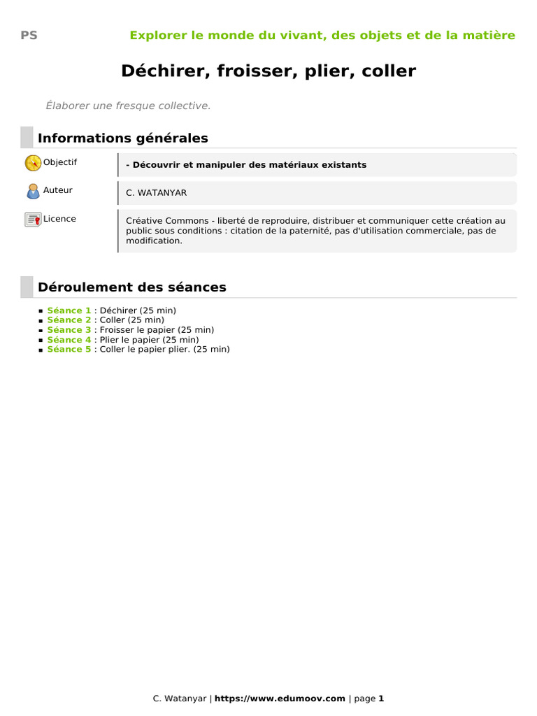 Dechirer Froisser Plier Coller | PDF