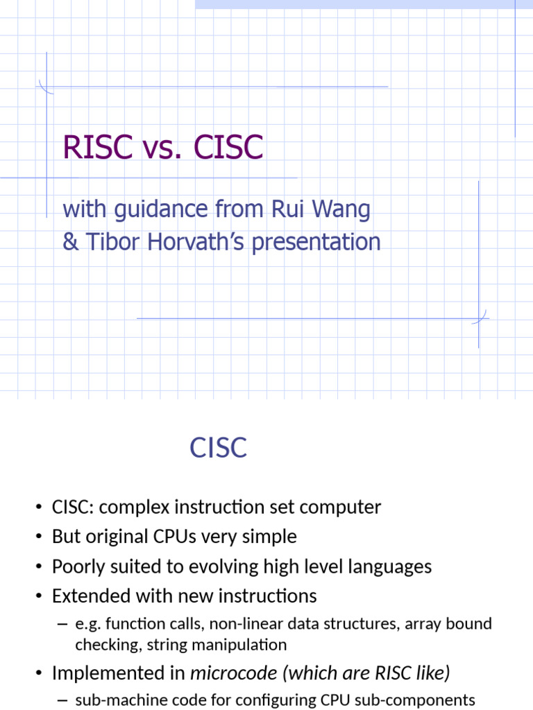 CISC Vs RISC | Download Free PDF | Central Processing Unit | Digital Electronics
