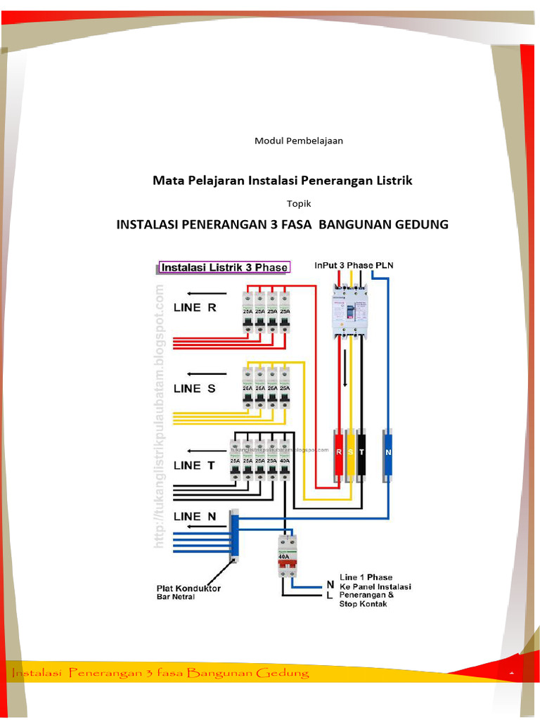 Instalasi Penerangan 3 Fasa Gedung | PDF | Komputer | Teknologi & Rekayasa