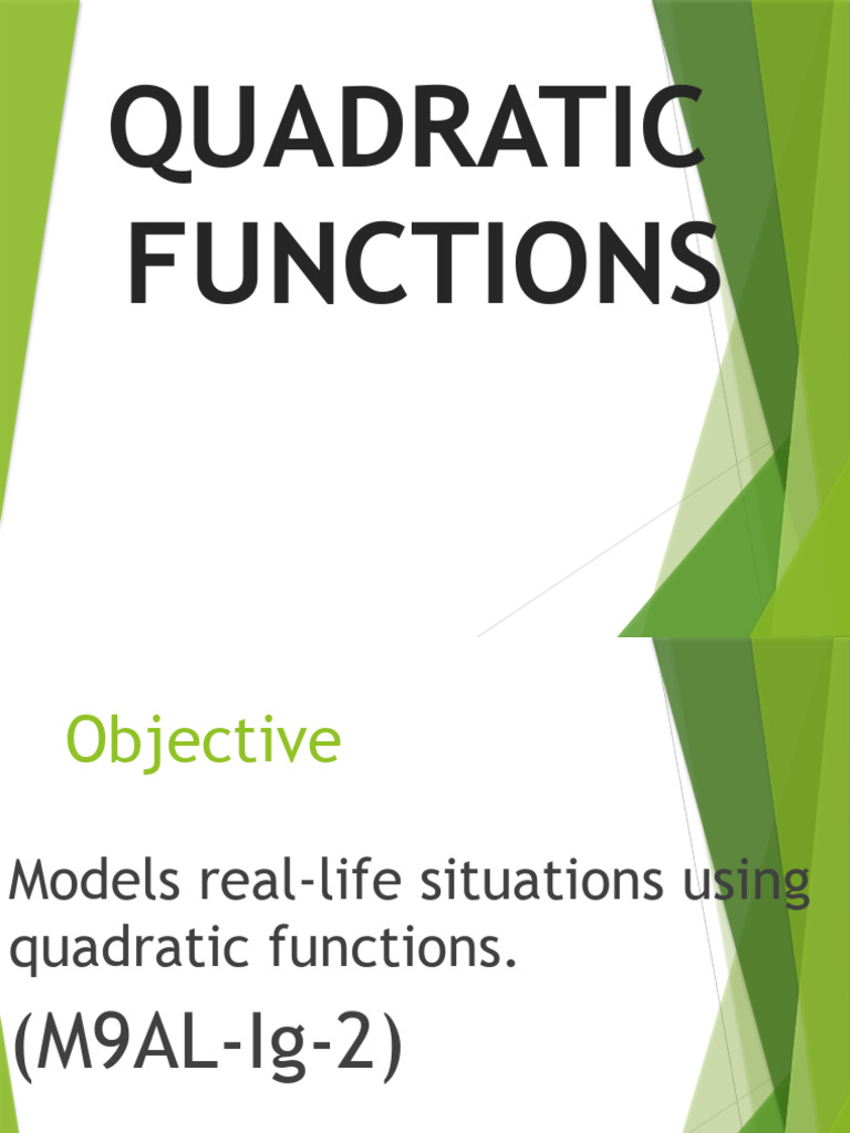 Quadratic Functions and Graphs Guide | PDF | Quadratic Equation ...