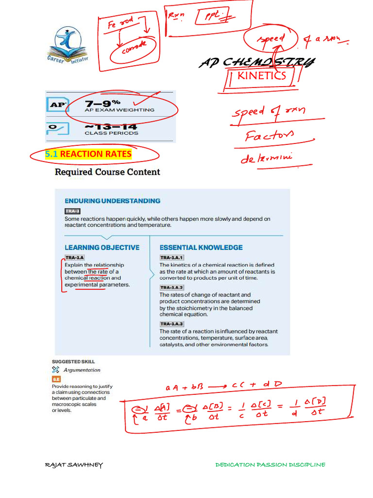 AP Chemistry - Unit 5 | PDF | Chemical Kinetics | Chemistry