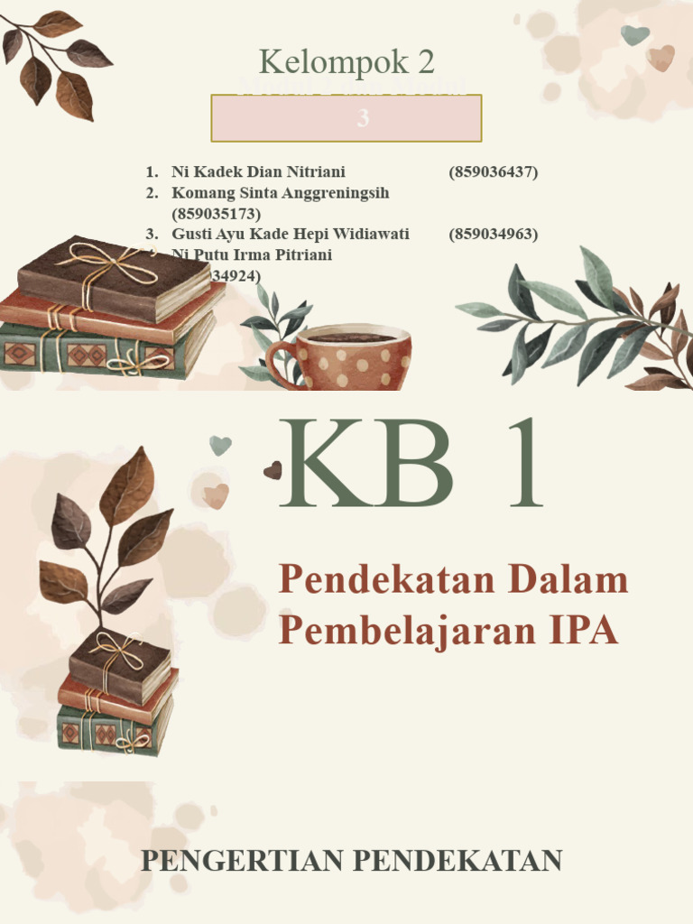 Klompok 2 Modul 2 Dan 3 Pendekatan Dan Metode Pembelajaran Ipa SD | PDF