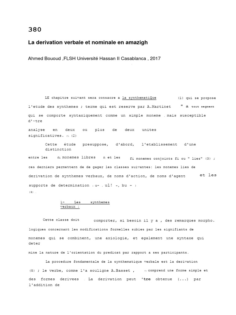 La Derivation | PDF | Language Mechanics | Morphology