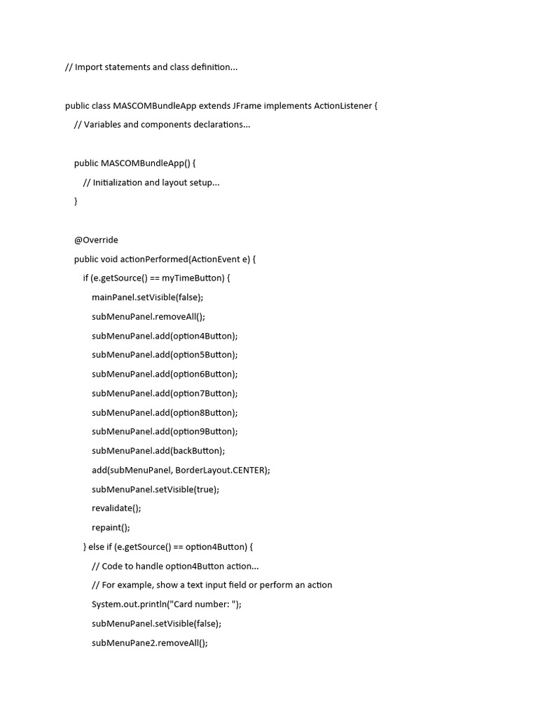 Import Statements and Class Definition | PDF
