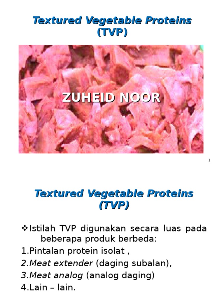 Textured Vegetable Proteins | PDF