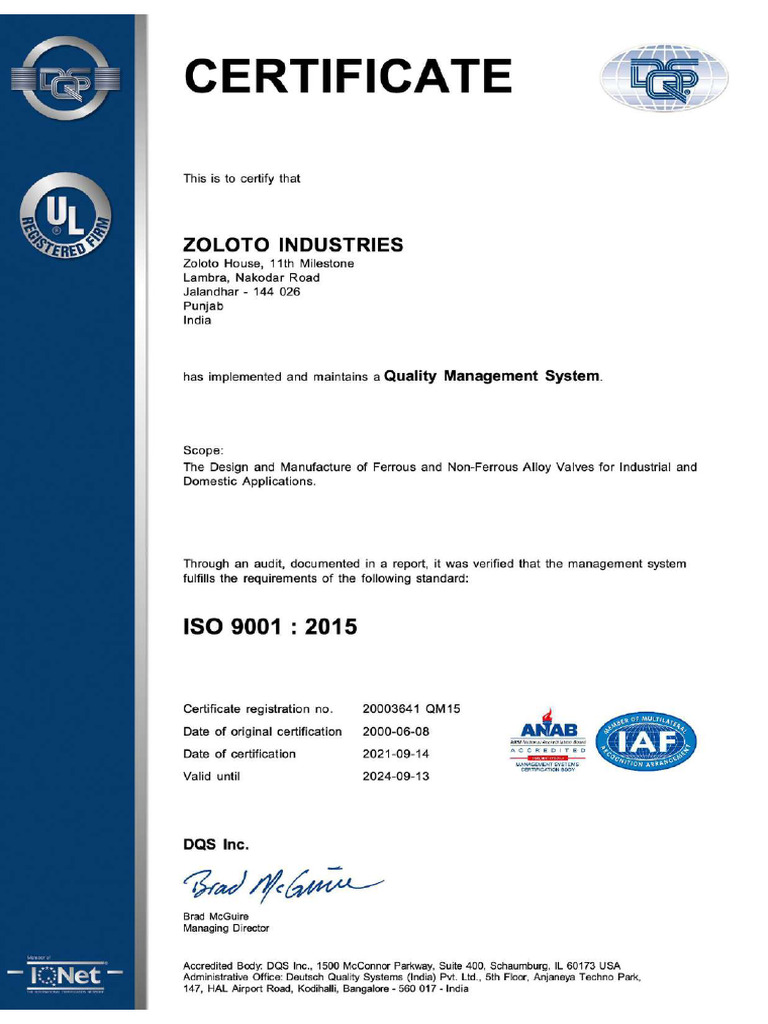 Zoloto Is Certificate | PDF