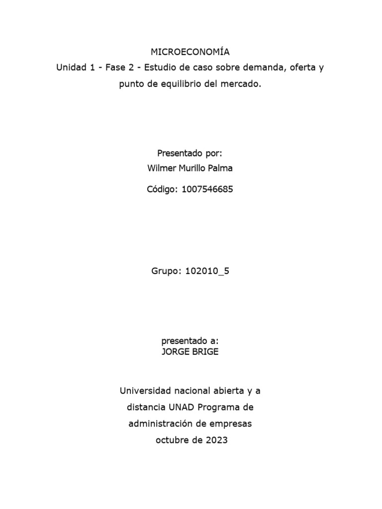 Fase 2 - Wilmer Murillo - Grupo - 102007 - 24 | PDF | Negocios | Finanzas y dinero
