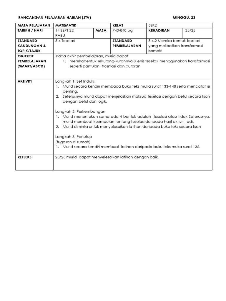 M23 Rabu | PDF | Metode & Bahan Ajar