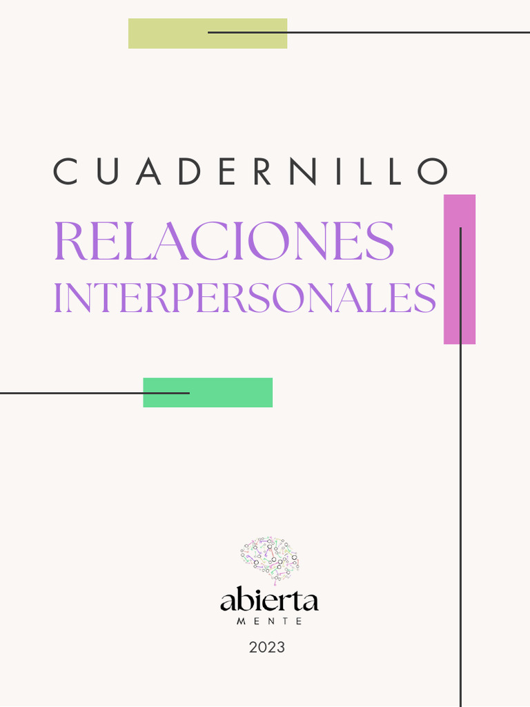 Relaciones Interpersonales Cuadernillo | PDF | Empatía | Las emociones