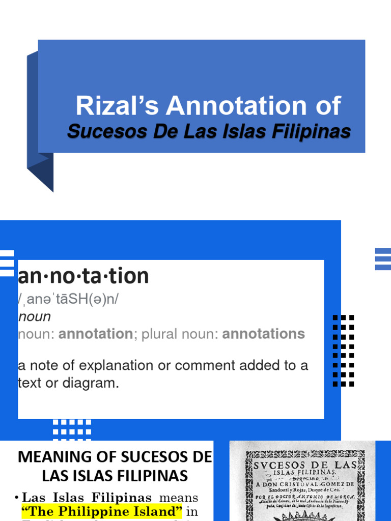 Rizal's Annotation of Morga's Sucesos de Las Islas Filipinas | PDF
