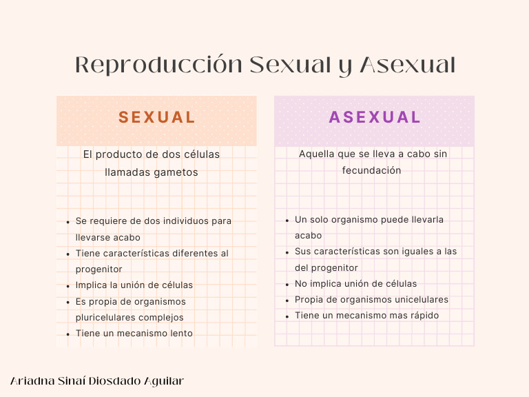 Cuadro Comparativo Reproducción Sexual Y Asexual Pdf