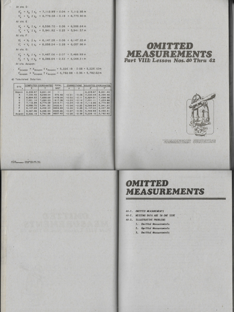 Elementary Surveying 6 Omitted Measurements | PDF
