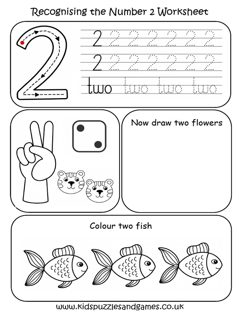 2 Recognising Number 2 Worksheet | PDF