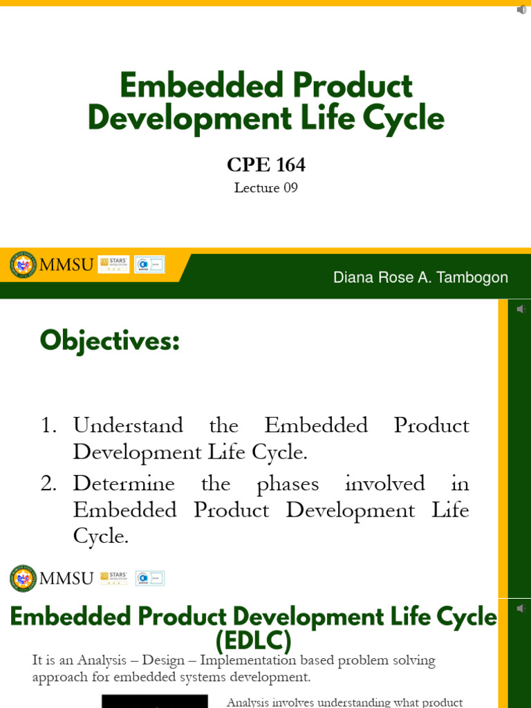 Lec09 Embedded Systems Development Life Cycle | PDF