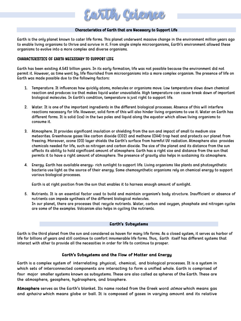 Earth Science | PDF | Rock (Geology) | Earth Sciences