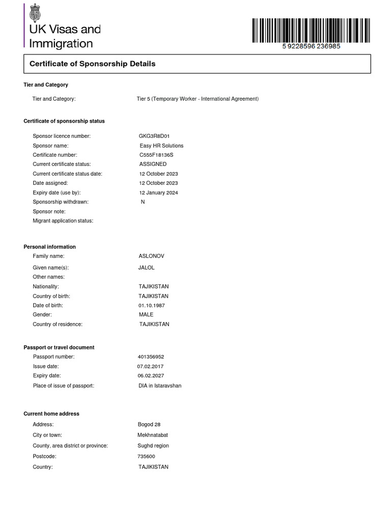 C555F18136S | PDF | Identity Document | Government And Personhood