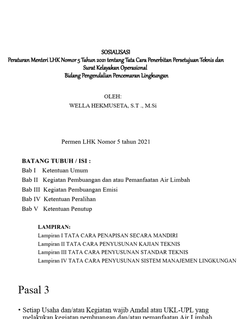 Sosialisasi Pertek Dan SLO | PDF