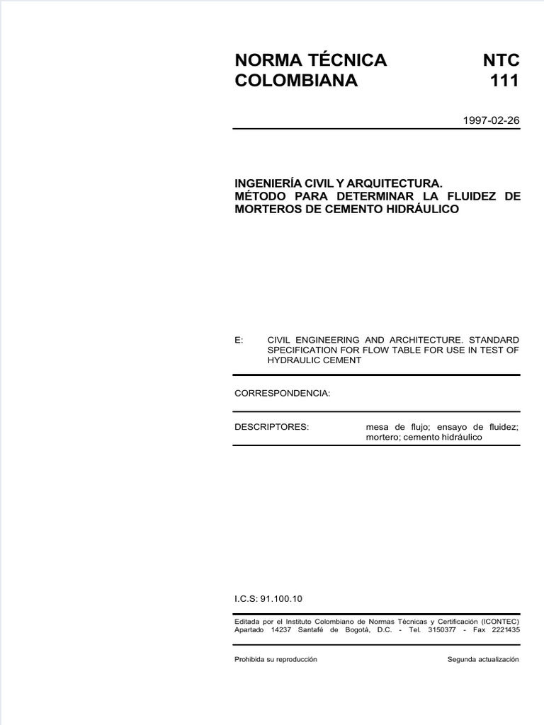 NTC 111-1997 | PDF