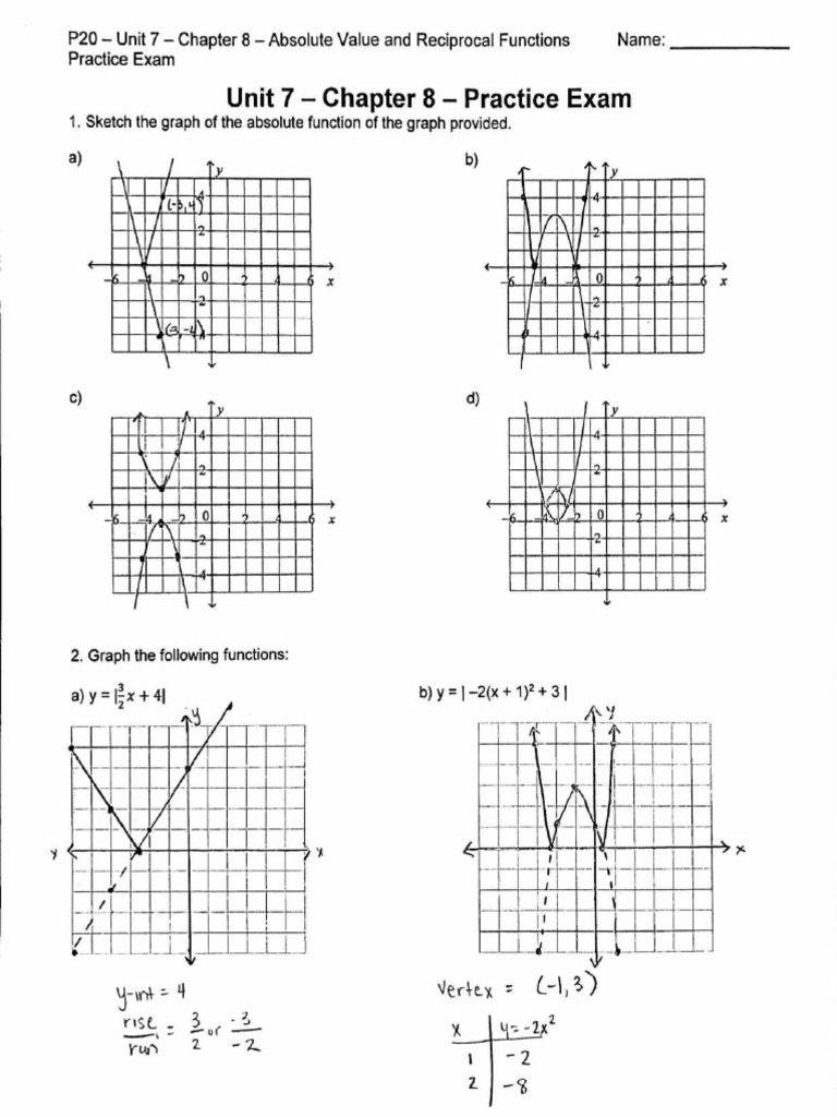 Precalculus 20 Chapter 8 Practice Test Answers | PDF