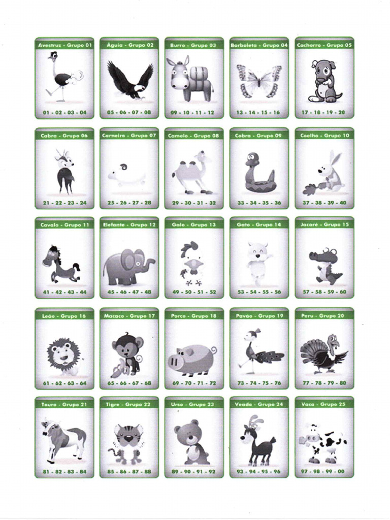 Tabela Do Jogo Do Bicho | PDF