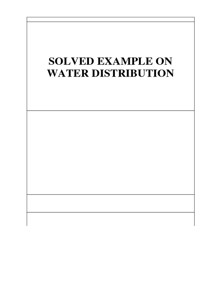 Water Distribution Flow Analysis | PDF | Science & Mathematics