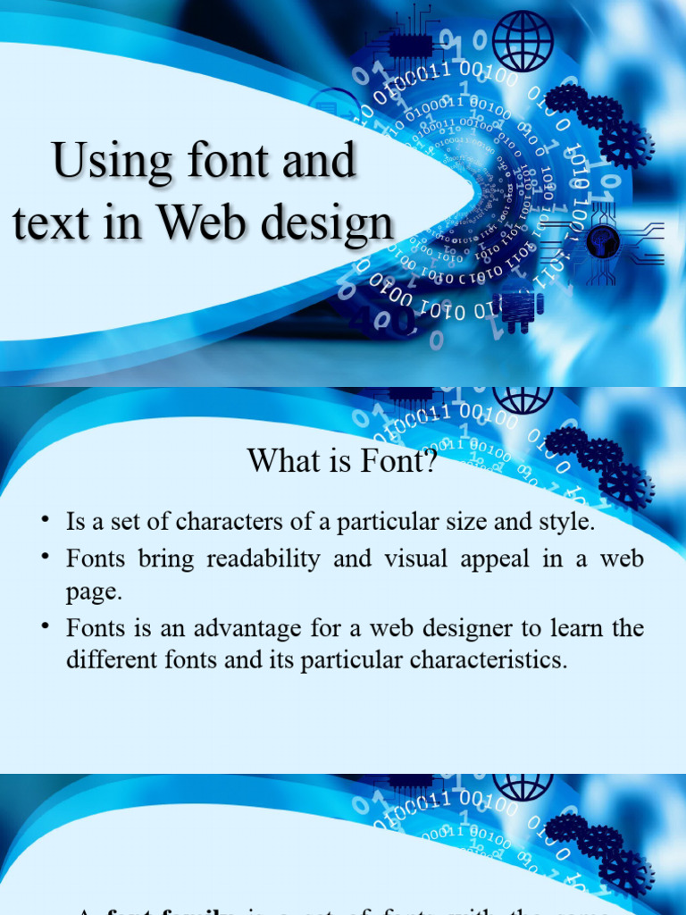 Lesson 8 Using Font and Text in Web Design | PDF