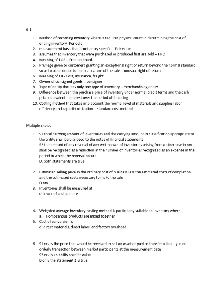 Pas 2 Common Assignment | PDF | Inventory | Cost
