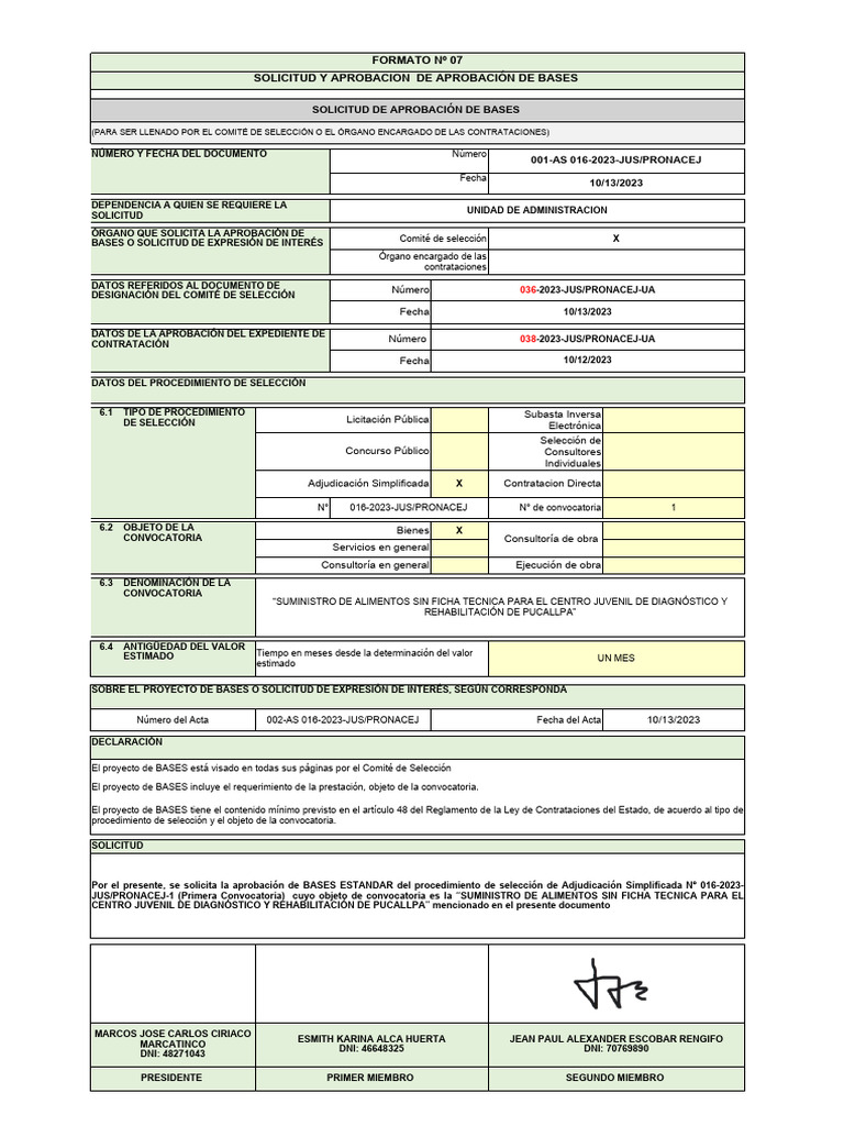 Actas Instalacion - Proyecto de Bases - Solicitud de Aprobacion | PDF Actas Instalacion - Proyecto de Bases - Solicitud de Aprobacion | PDF