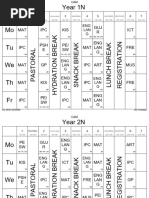 School Timetable Overview | PDF