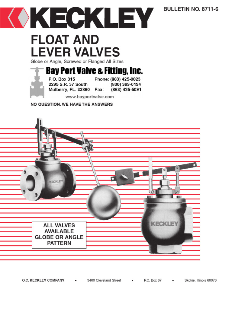 Keckley Float Valves | PDF | Valve | Piston