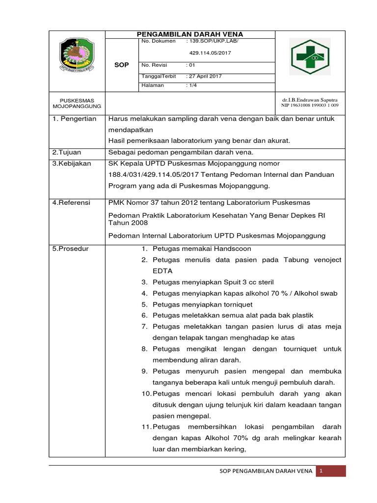 Sop Ruang Laboratorium | PDF
