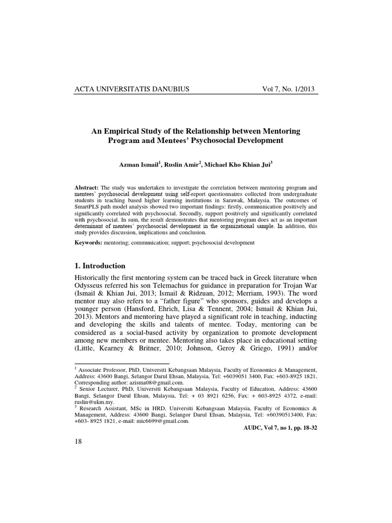 Article 2 - Mentoring Program | PDF