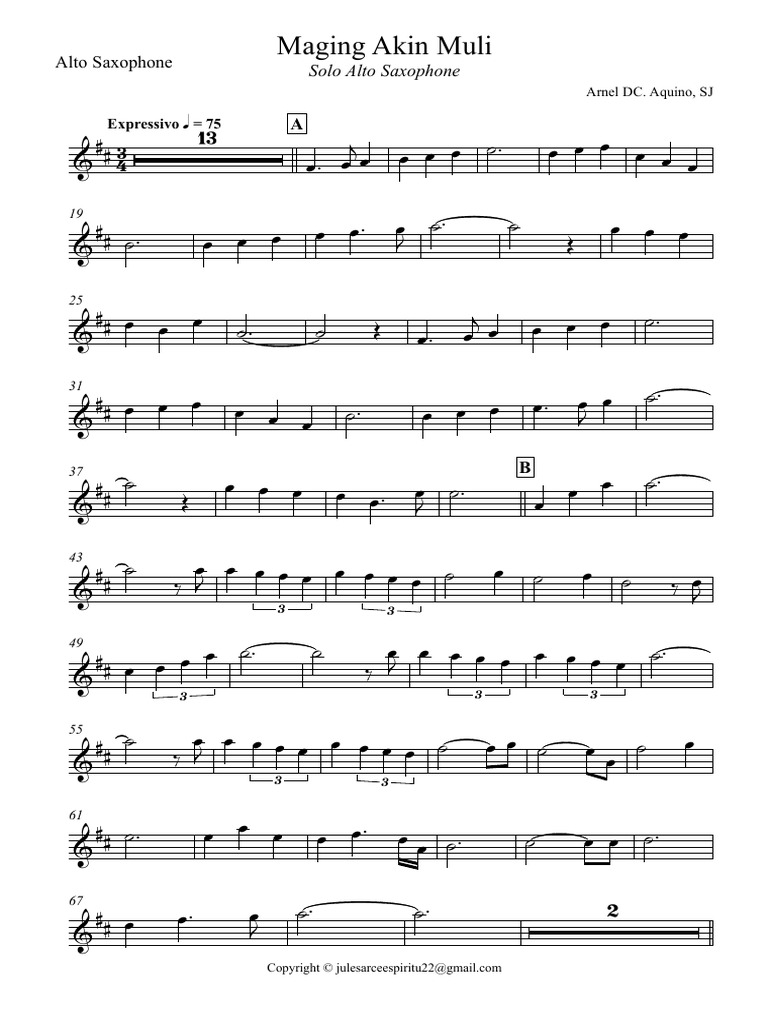 Maging Akin Muli Alto Saxophone | PDF