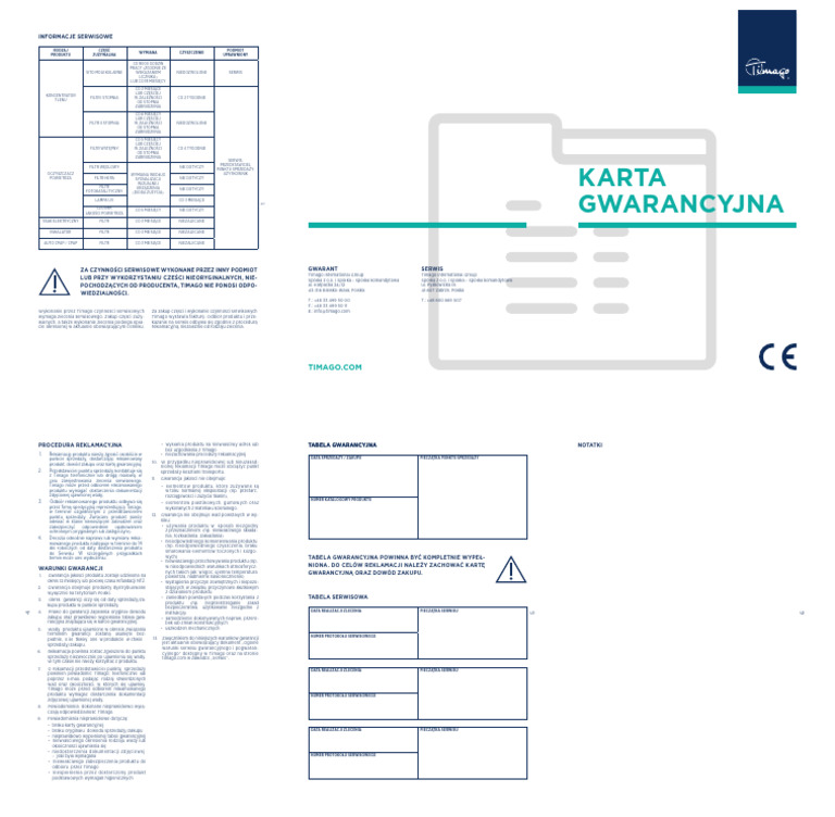 Karta Gwarancyjna | PDF
